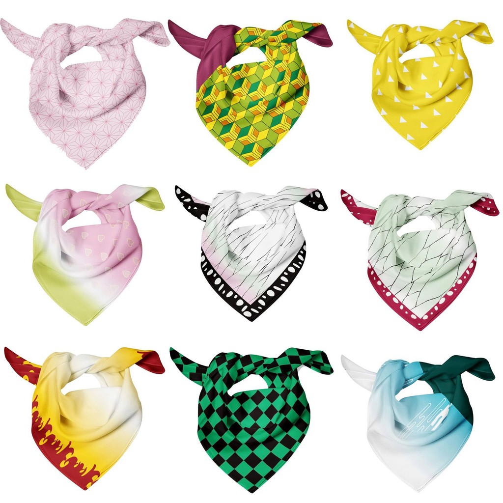 Demon Slayer/Demon Slayer Merchandise Square Scarf Silk Scarf cos ...