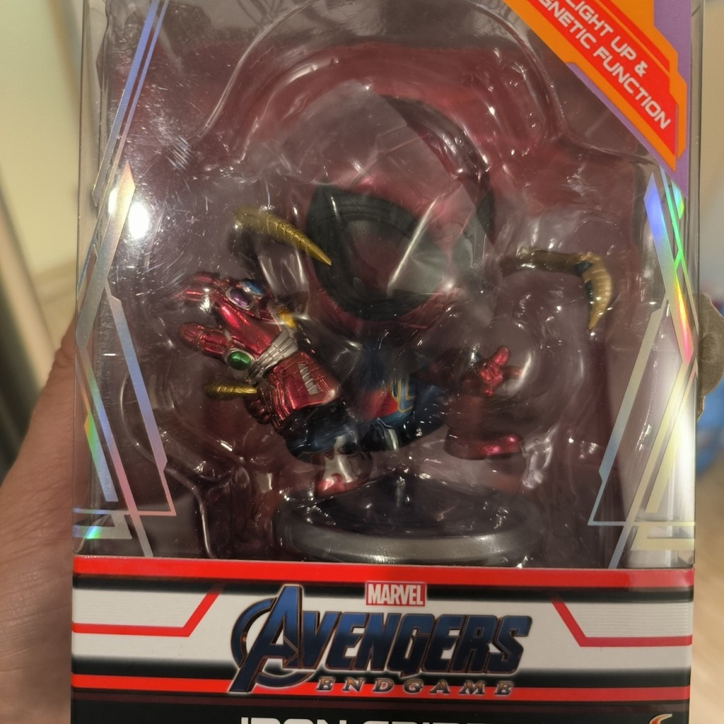 Hottoys1/12 Scale Avengers Spider-Man Q Version Figure Collection Iron ...