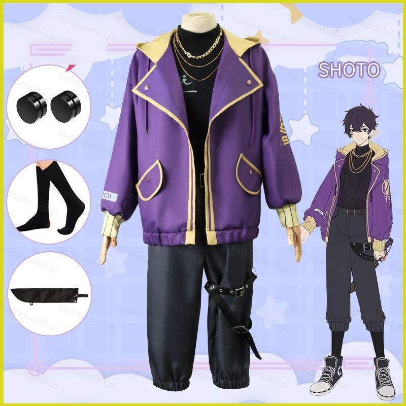 ST5 NIJISANJI Vtuber Shoto Cosplay Jacket Shirt Pants Costume Set ...