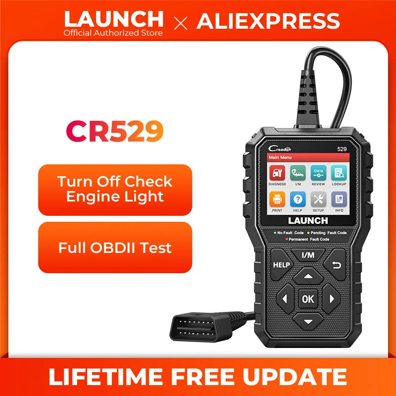 LAUNCH Creader 529 OBD2 Scanner Automotive Diagnostic Tool OBDII Scan DIY Code Reader CR529 ...