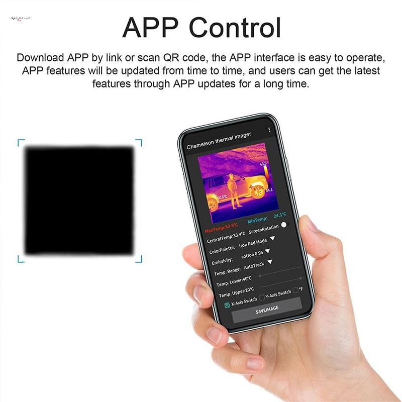 Big Type-C Mobile Thermal Imager Imaging Camera APP Control Thermal ...