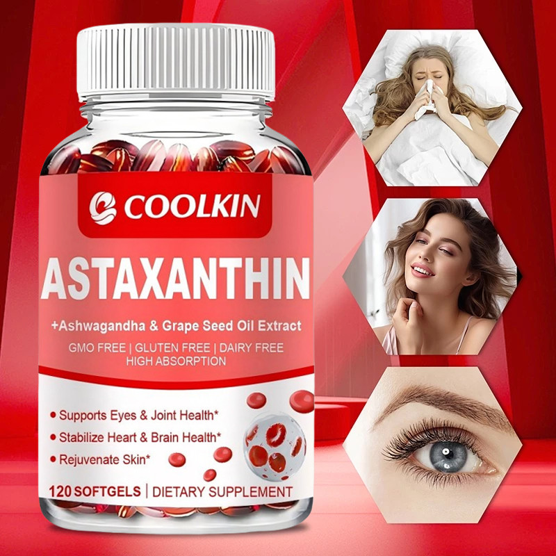 Coolkin Astaxanthin Capsule for Easy Swallowing Aids Memory Antioxidant ...