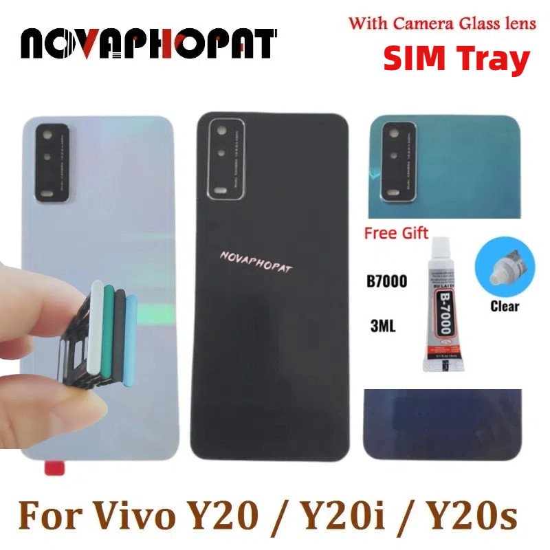 Novaphopat For Vivo Y20 Y20S Y20i Battery Cover Back Rear Door Housing ...