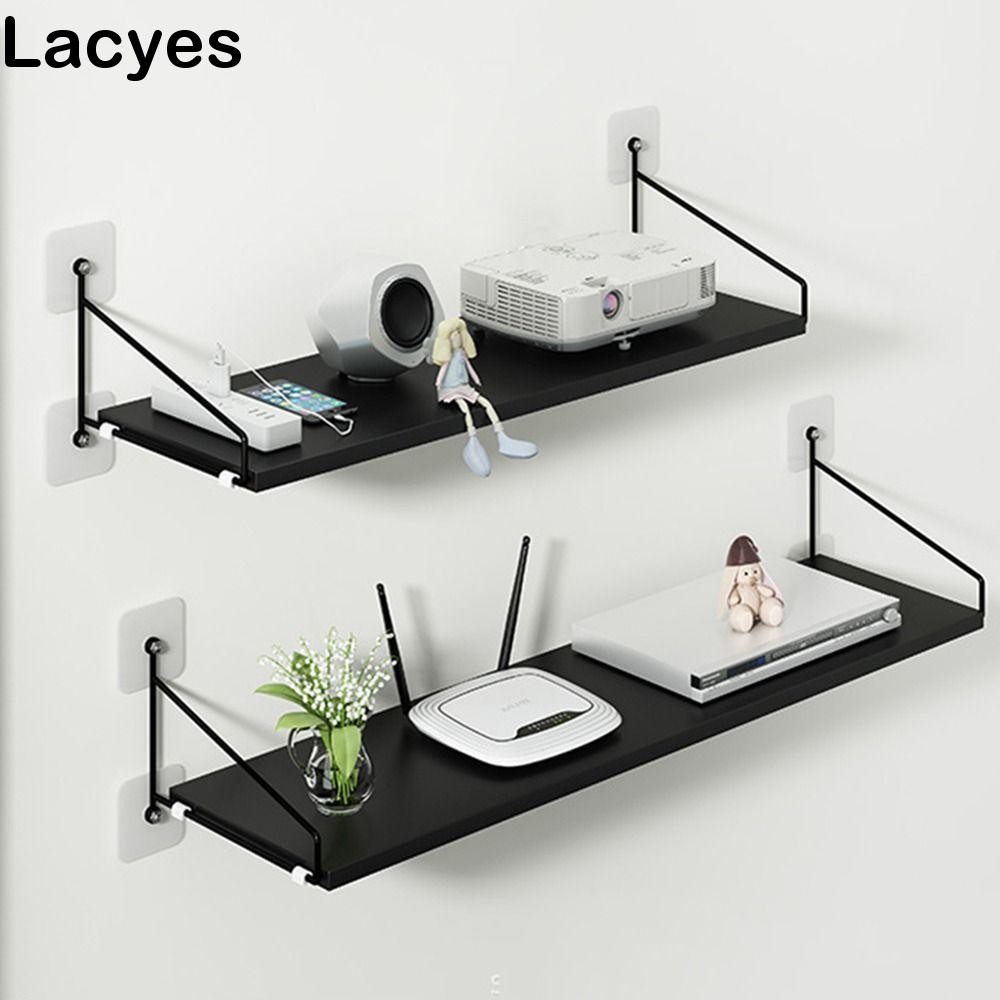 LACYES Wall Mounted Shelf, Nordic Style Multipurpose Wooden Floating ...