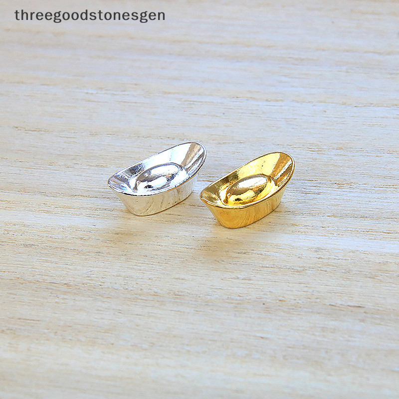 TGS 5pcs Ingot Gold Chinese Yuan Bao Wealth Golden Statue Ingots Decor ...