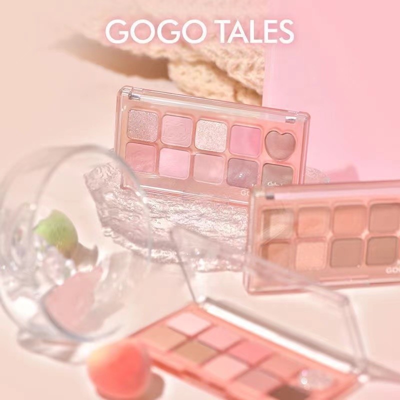 Gogo TALES Ten-Color Eyeshadow Palette Blush Highlight All-in-One ...