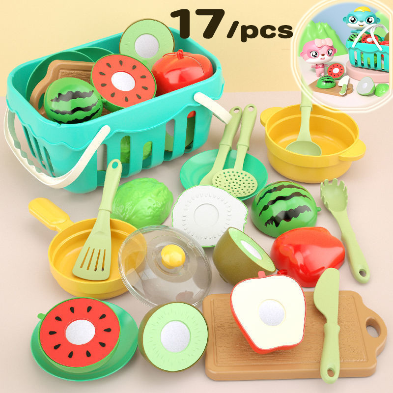 17/8/7Pcs Fruit Cutting Set Pretend Kitchen Toy Simulated Plastic Food ...