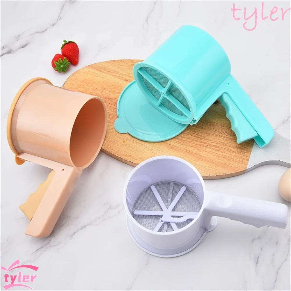 TYLER1 Handheld Flour Sifter, Semi-automatic Plastic Flour Filter ...