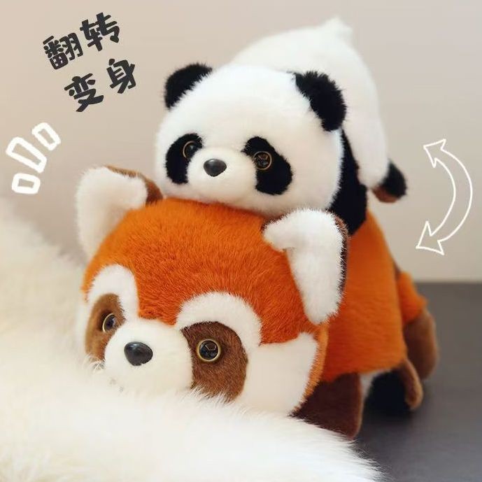 Sk Plush Toy Cute Panda Flip Transformation Doll Little Panda Doll ...