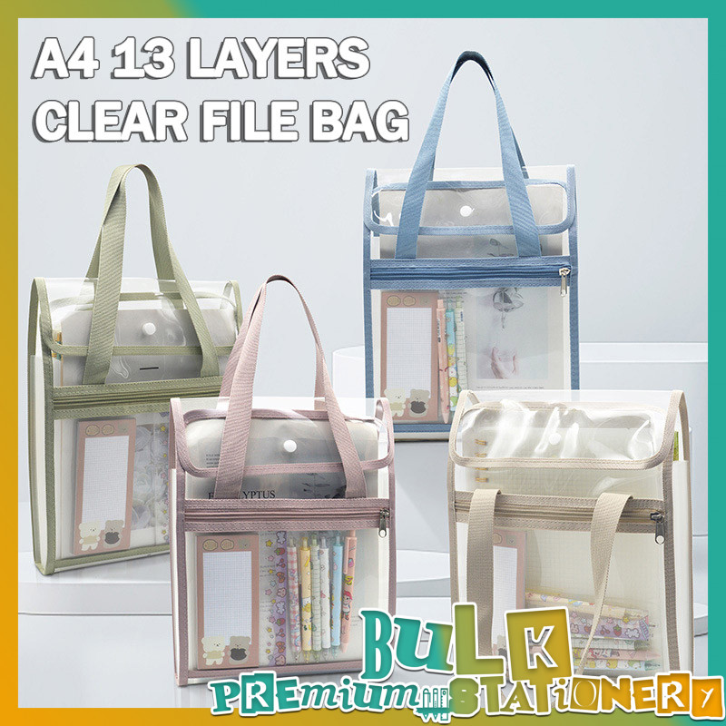 BK A4 Premium File Storage Bag Large Capacity Paper Holder Clear Test ...