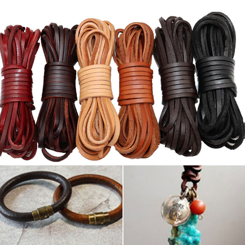 5 Meters Braided Genuine Leather Cords 3mm Ox Warble Handcraft Braided ...