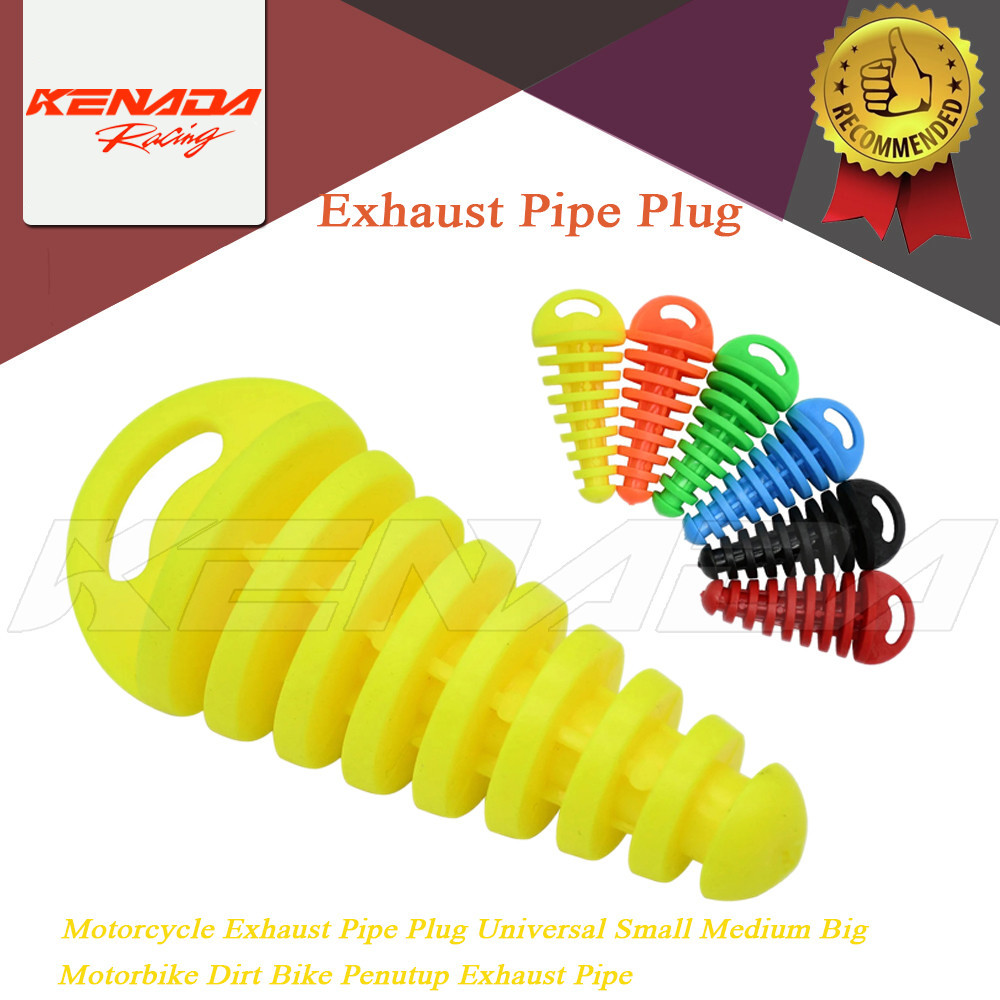 Motorcycle Exhaust Pipe Plug Universal Small Medium Big Motorbike Dirt ...