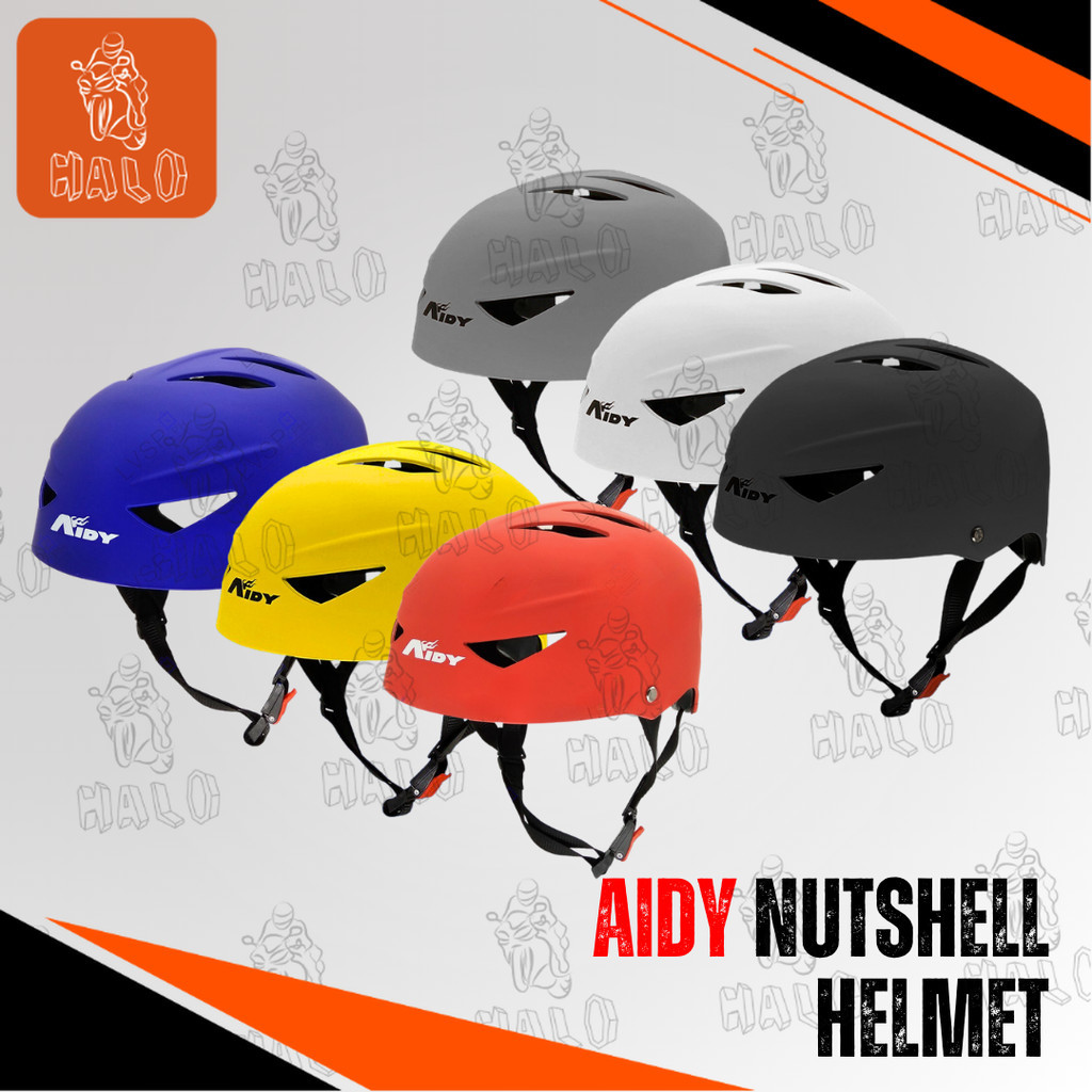 [HALO MOTOR] AIDY NUTSHELL HELMET ADJUSTABLE MOTORCYCLE/BIKE DC-223 ...