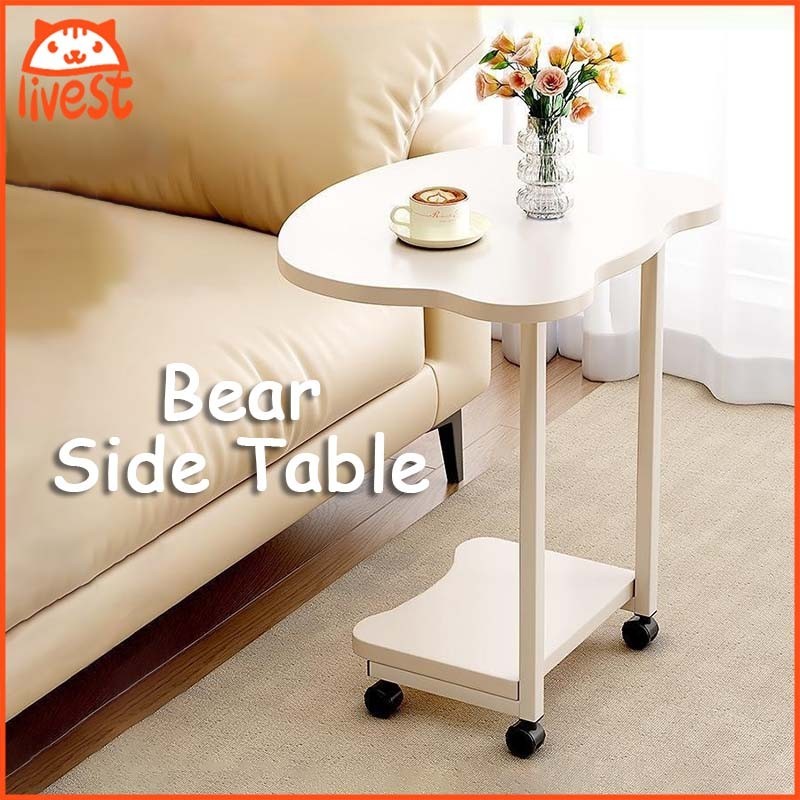 LIVEST Bear Side Table Coffee Table Sofa Side Desk Living Room Table ...