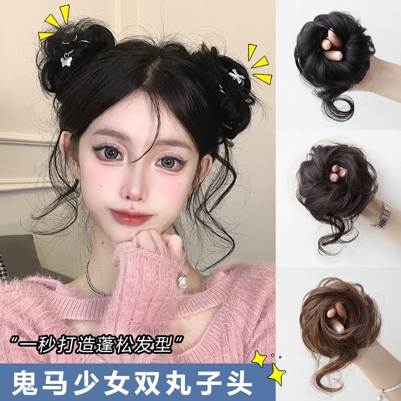 Dragon Beard Double Ball Head Cute Fluffy Hair Volume New Chinese Style ...