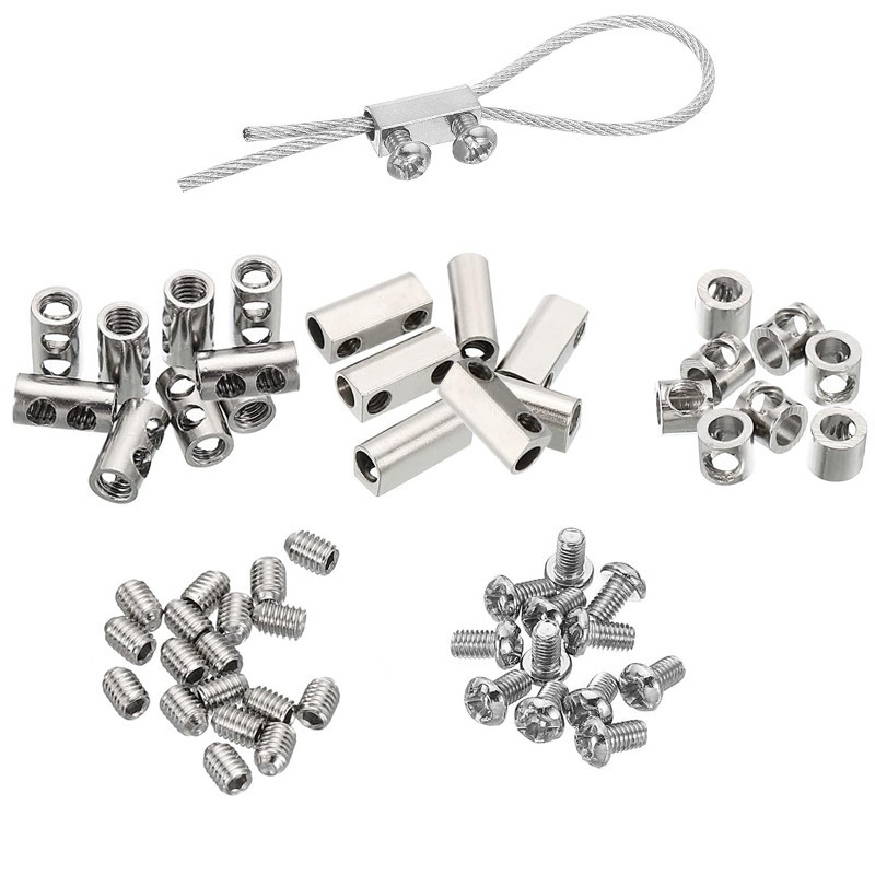 5/10pcs 1-4mm Adjustable Steel Wire Rope Buckles Clamp for DIY Lamp ...