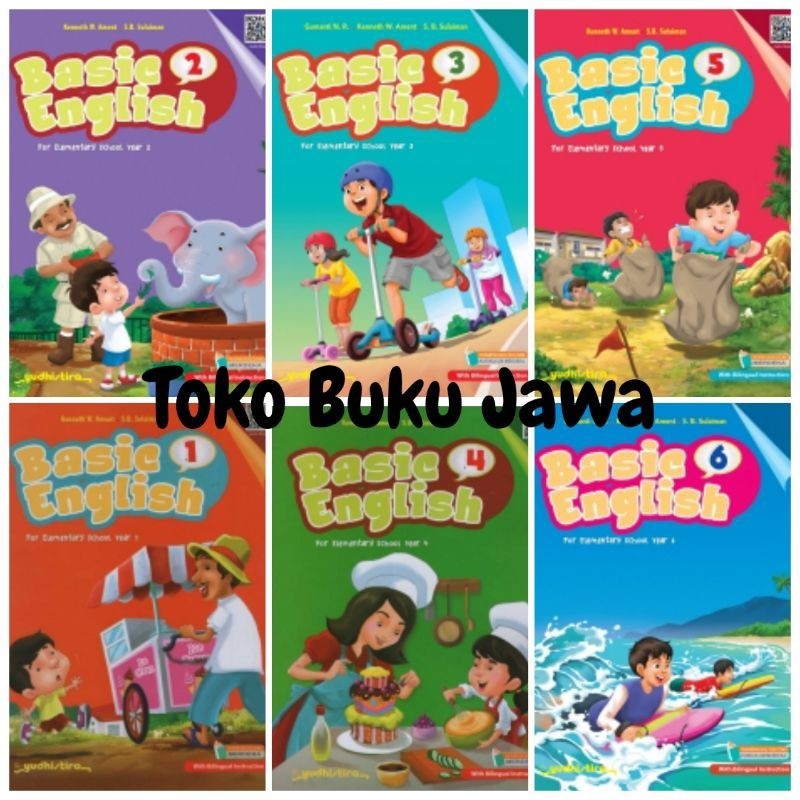 ORIGINAL Basic English Book Class 1 2 3 4 5 6 SD/MI Merdeka Yudhistira ...