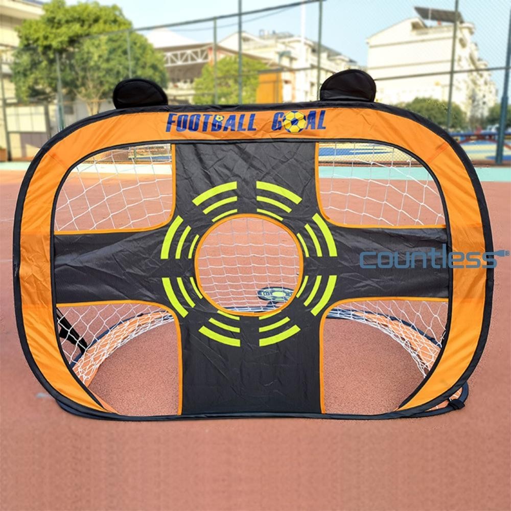 2 In 1 Folding Soccer Goal Multi-Functional Football Target Net Pop Up ...