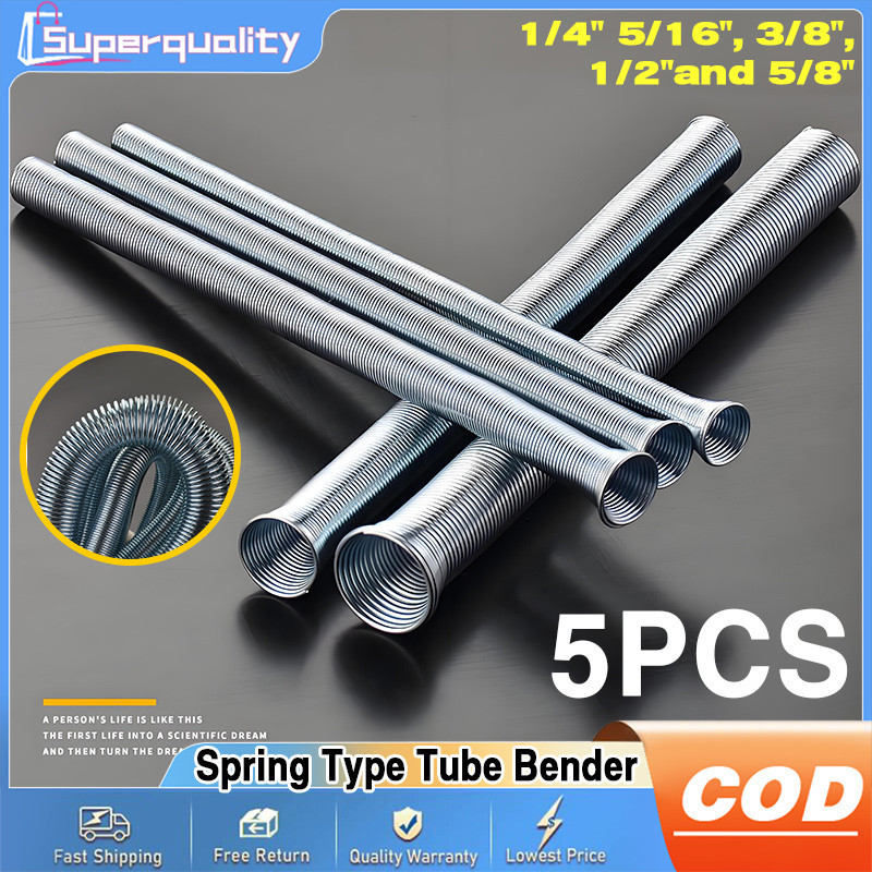 5Pcs Spring Tube Benders 1/4'' 5/16'', 3/8'', 1/2''and 5/8'' For Copper ...