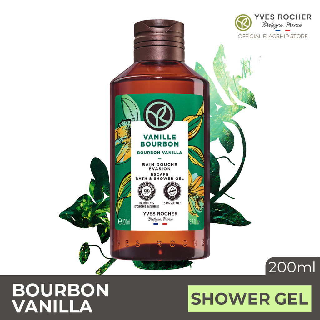 Yves Rocher Bourbon Vanilla Sensual Shower Gel - 200ml Natural, Sulfate ...