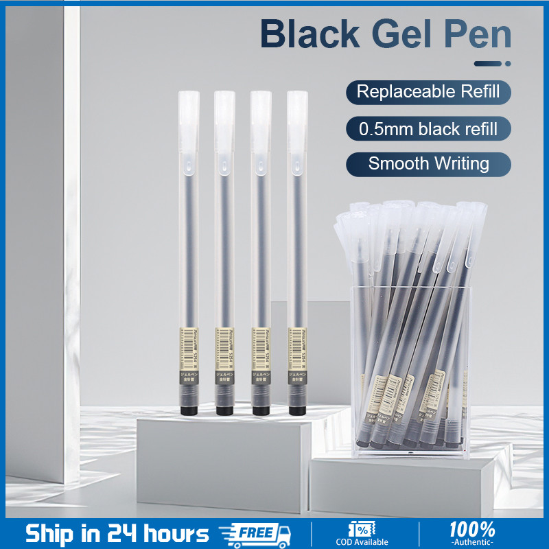 MUJI Gel Pen Ballpen Neutral Pen Black 0.5mm Sign Pens Frosted Full ...