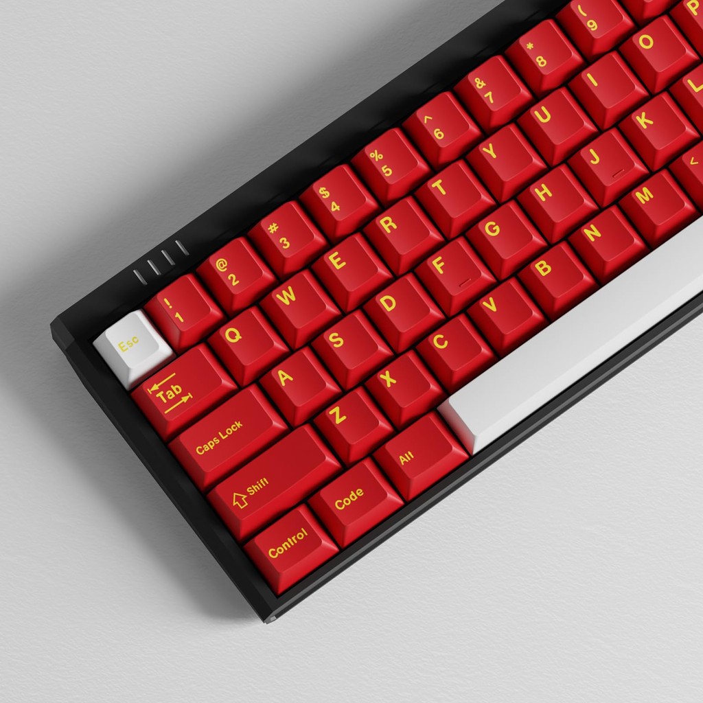 Classic Red Keycaps Minimalist ABS Doubleshot Keycaps Cherry Profile ...