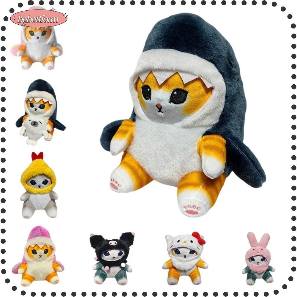 LUCKY Shark Cat Plush Toy, Kawaii Cute Stuffed Animal Doll ...