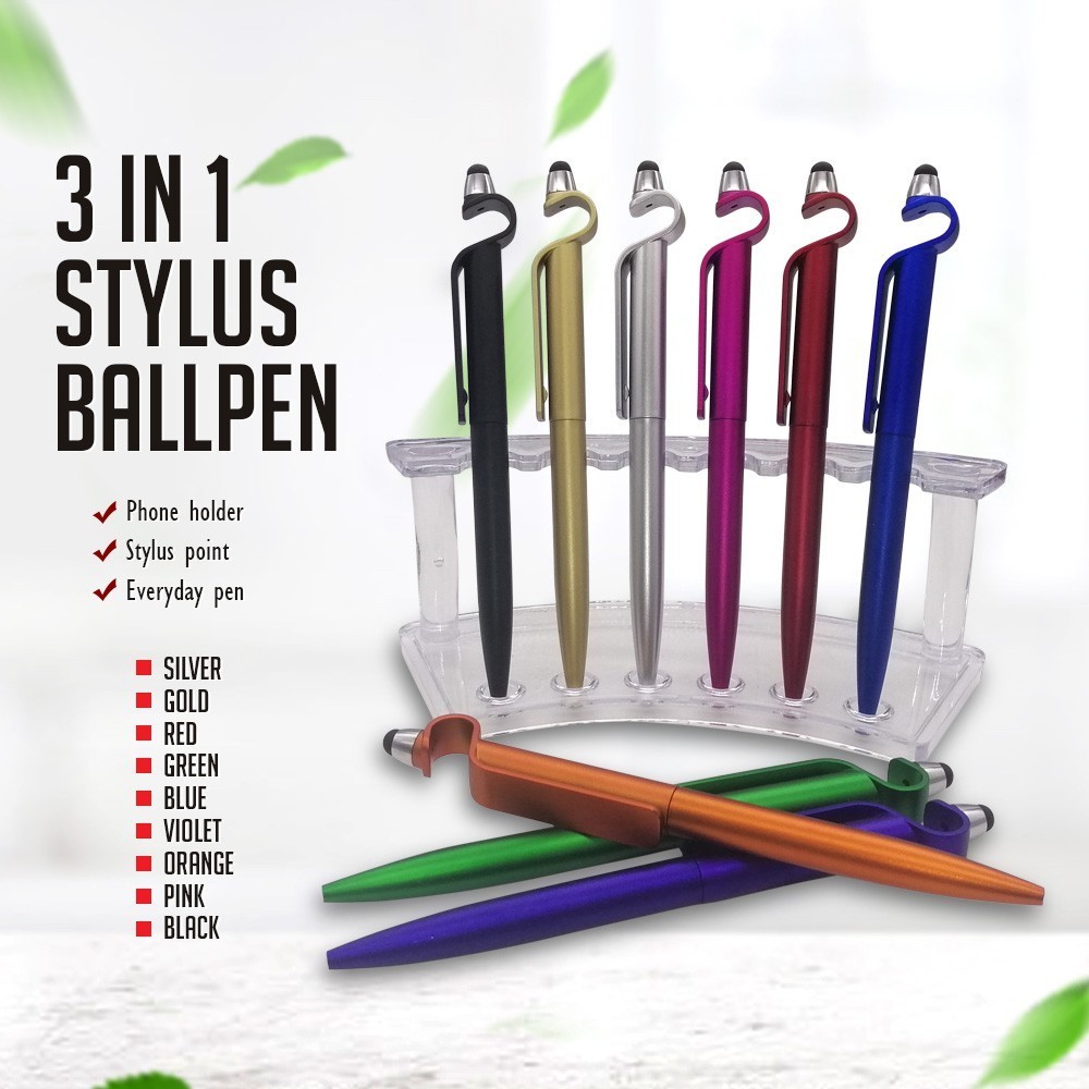 [1 PC] 3-In-1 Multi-Function Stylus Ballpen Cellphone Stand Touch Screen Nb Pen Stationary | XPD ...