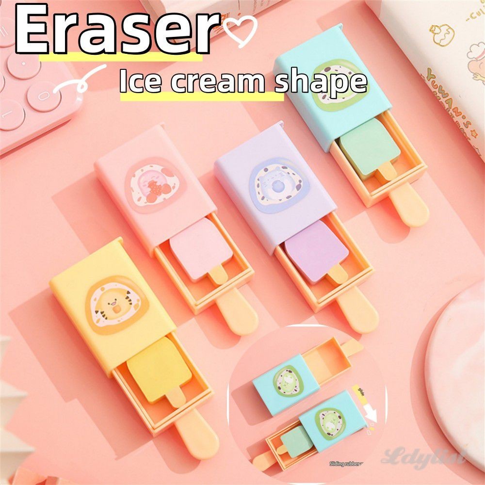 Popsicle Shaped Eraser Cute Cartoon Ice Cream Shape Fun Magic Box ...