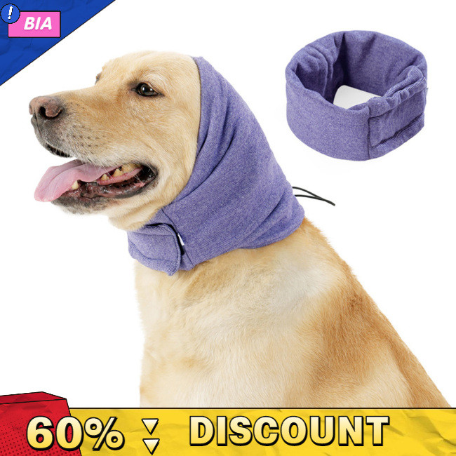 Megasale! Adjustable Dog Ear Cover Wrap, Noise Snoods Dog Calming Ear ...