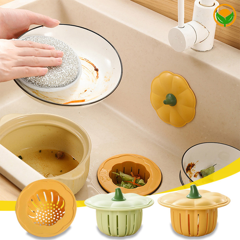 Multifunctional Kitchen Sink Drain Strainers Kawaii Pumpkin Sink Drain ...