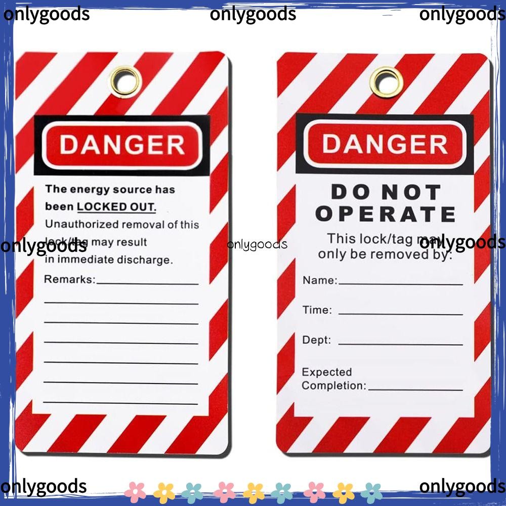 ONLY Danger Do Not Operate Tags, Red 16.4*9.5 cm/6.5*3.7 inches Lockout ...