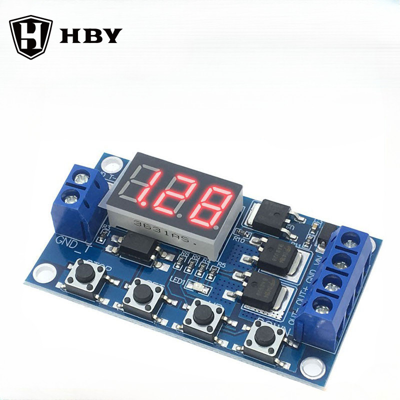 Dc 12v 24v Dual Mos Tube Led Digital Time Delay Relay Trigger Cycle Timer Delay Switch Circuit