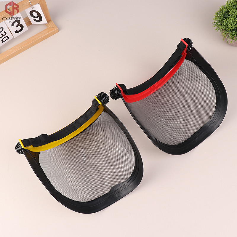 [CR] New Garden Grass Trimmer Safety Helmet Hat With Full Face Mesh ...