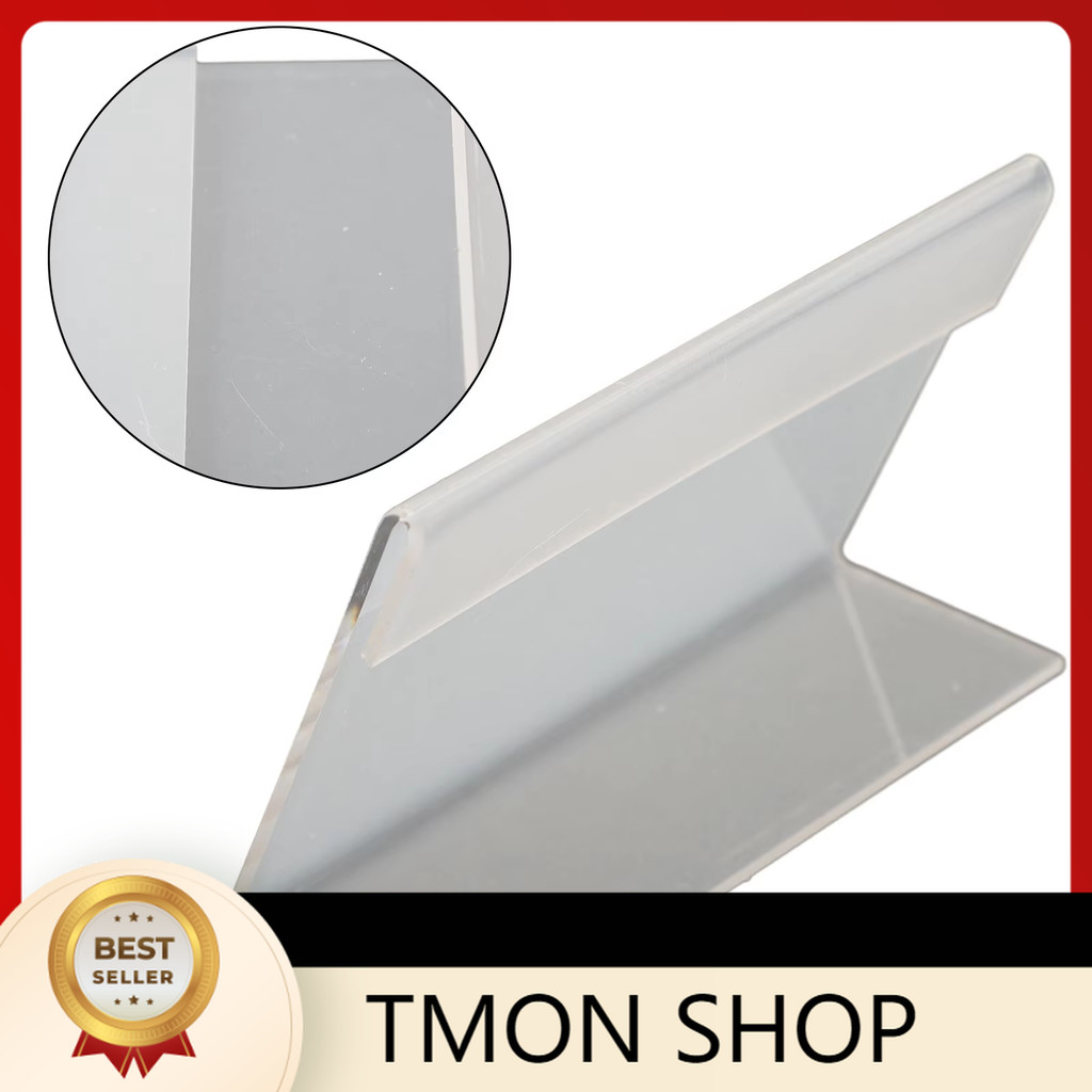 Acrylic Transparent L Shape Tag Plate Meet Name Market Price Tag ...