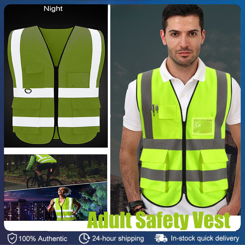 Adult High Visibility Reflective Safety Vest Warning Reflectorized Vest ...