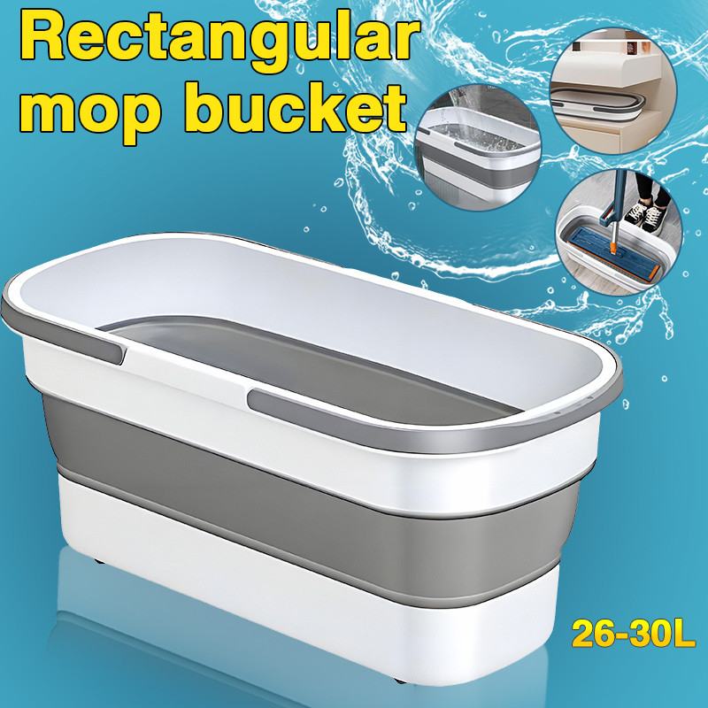 Folding Mop Bucket Portable Multifunctional Collapsible Silicone ...