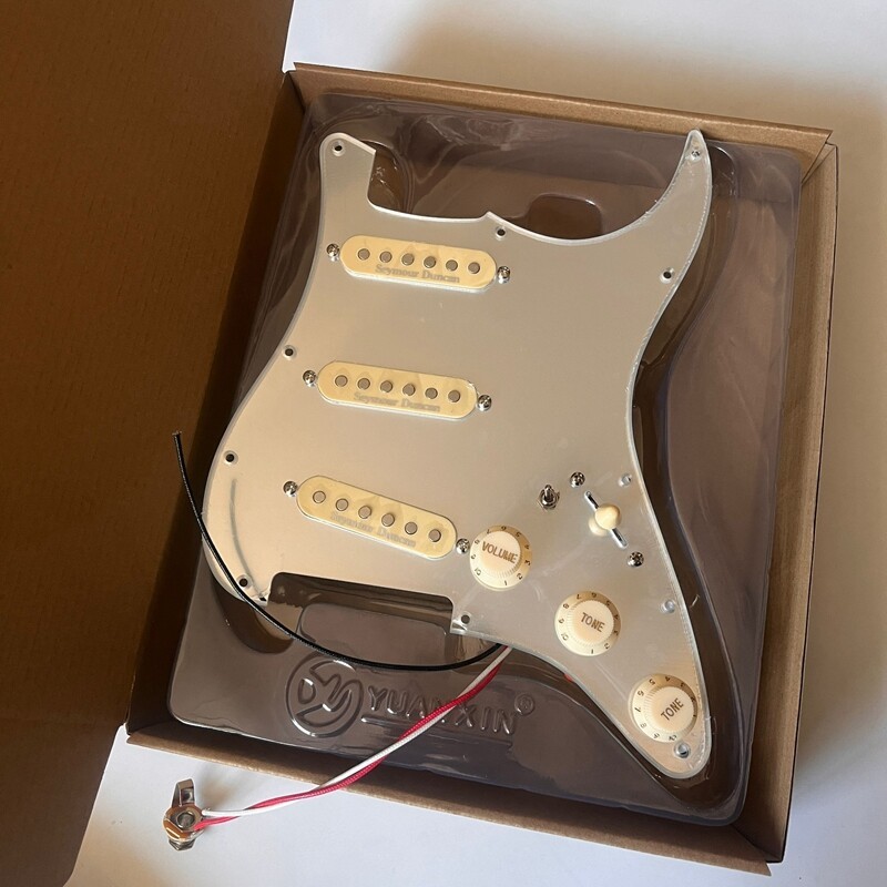 Prewired Loaded Guitar Stratocaster Pickguard SSS Pick Guard Seymour ...