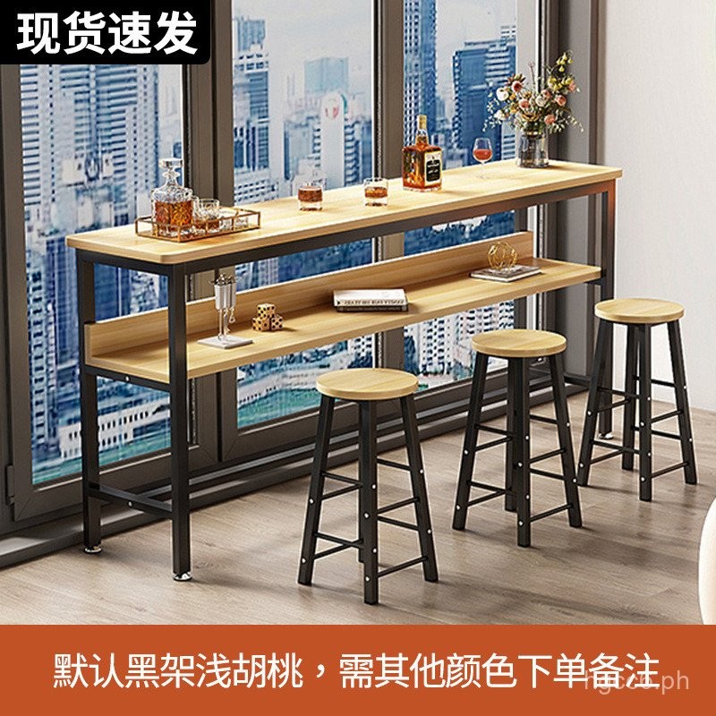 H*Wall-Mounted Bar Counter High Bar Table Home Balcony Narrow Table ...