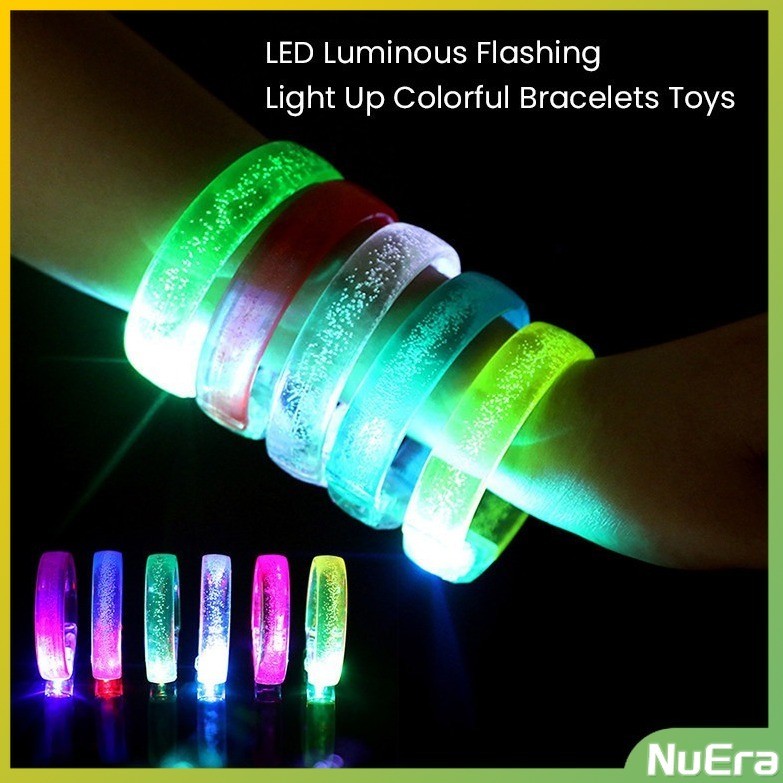 NuEra LED Glowing Bracelet Flashing Wristband Bar Concert Cheer Props ...