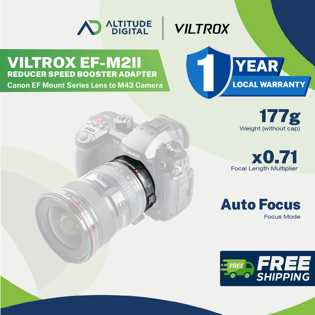 VILTROX EF-M2 II Focal Reducer Speed Booster Adapter (Canon EF Mount ...