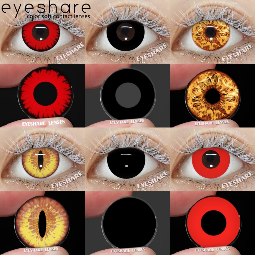 EYESHARE Color Contact Lenses 1 Pair Contacts Cosmetics Halloween Anime ...