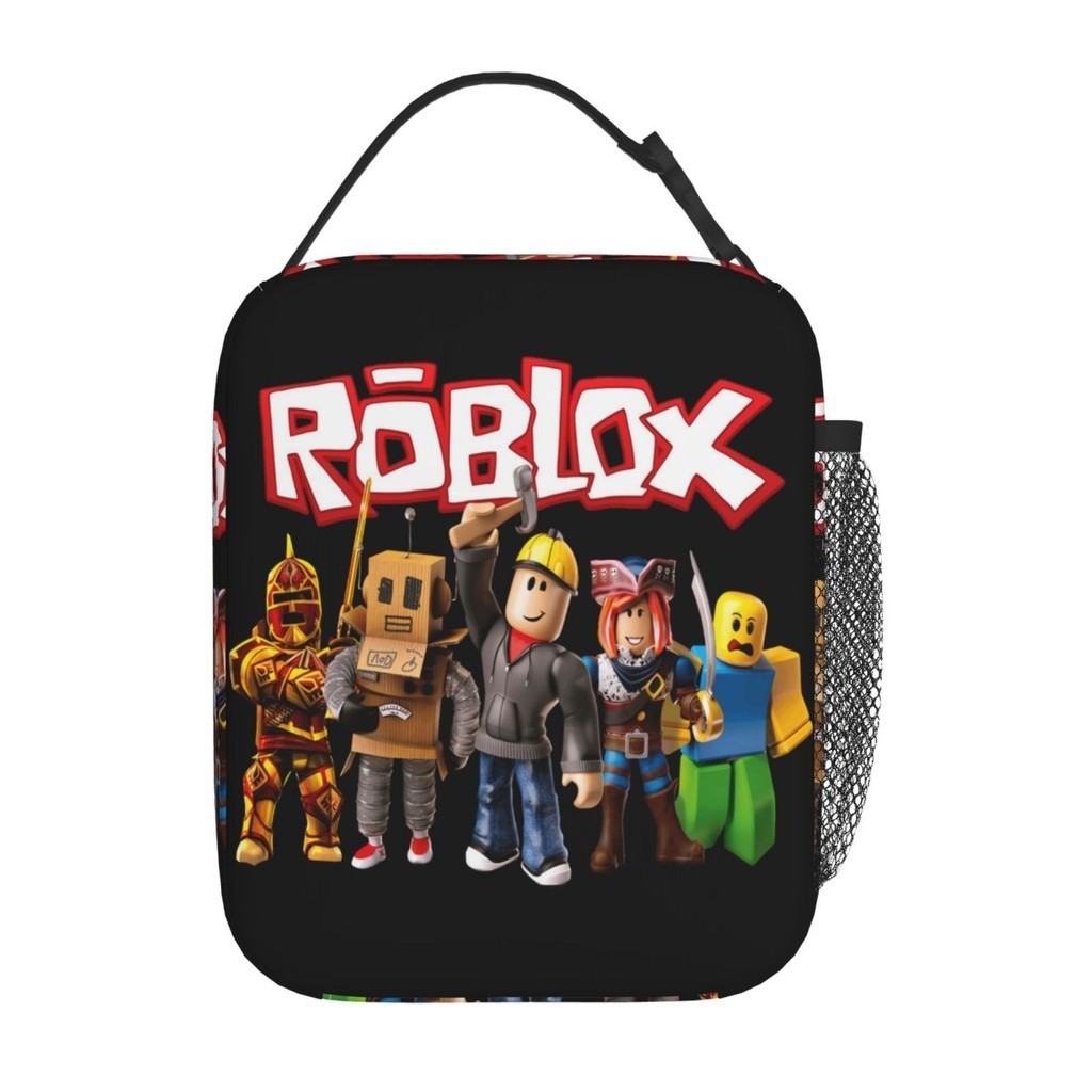 Roblox Kids lunch bag Portable School Grid Lunch Box Student with Keep ...