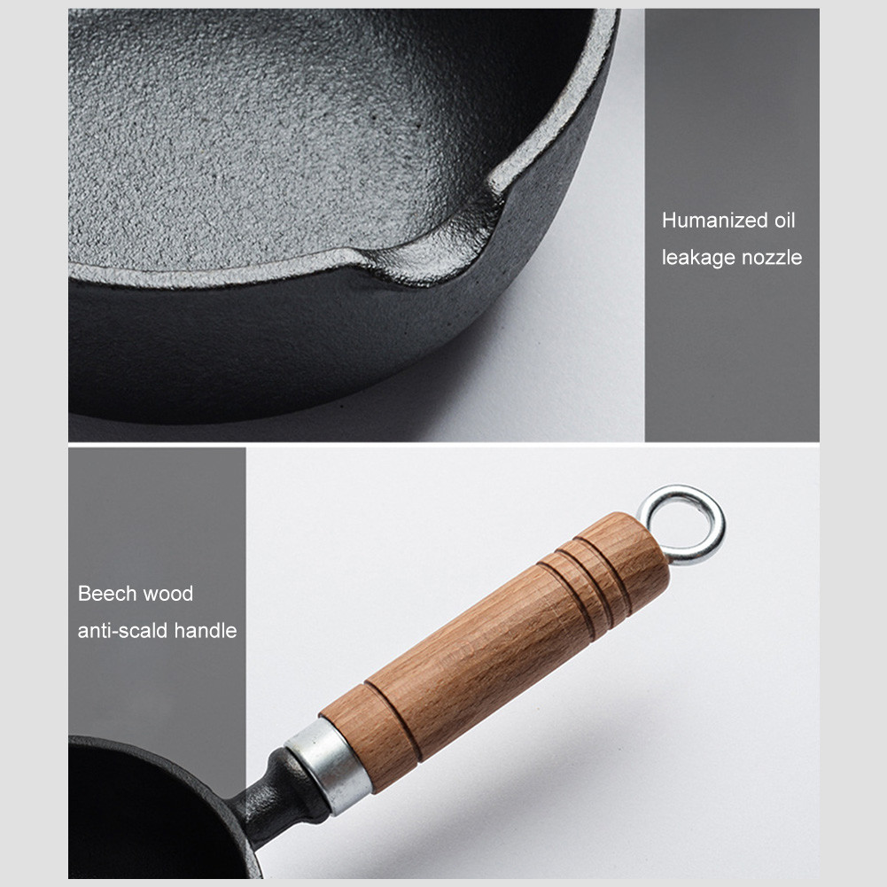 Small iron pan hot oil small pan deep and large cast iron omelette pan ...