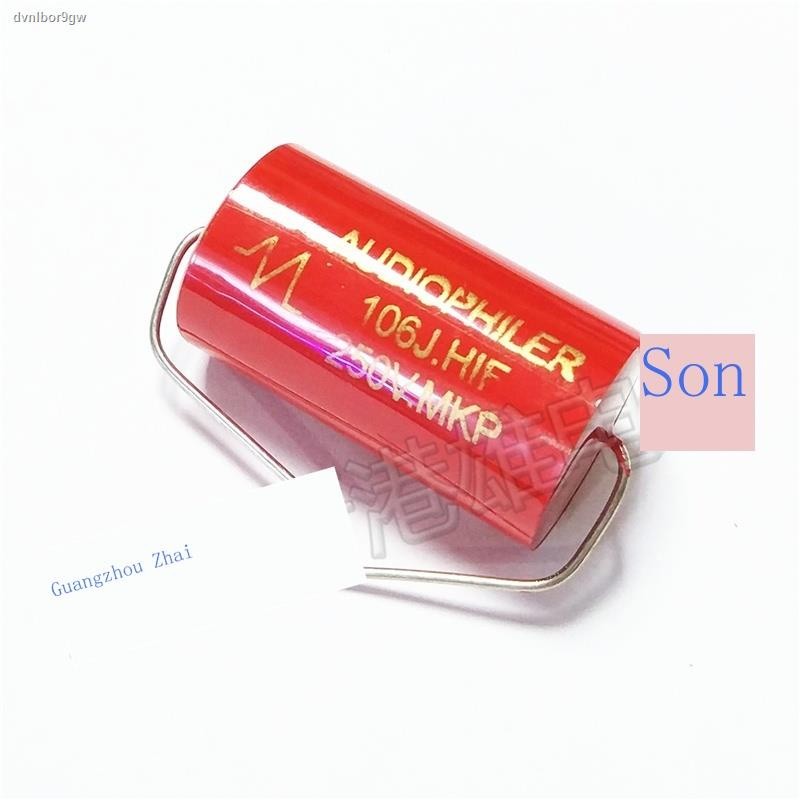 COD☆ DIY speaker midrange speaker capacitor 10uf250v capacitor red ...