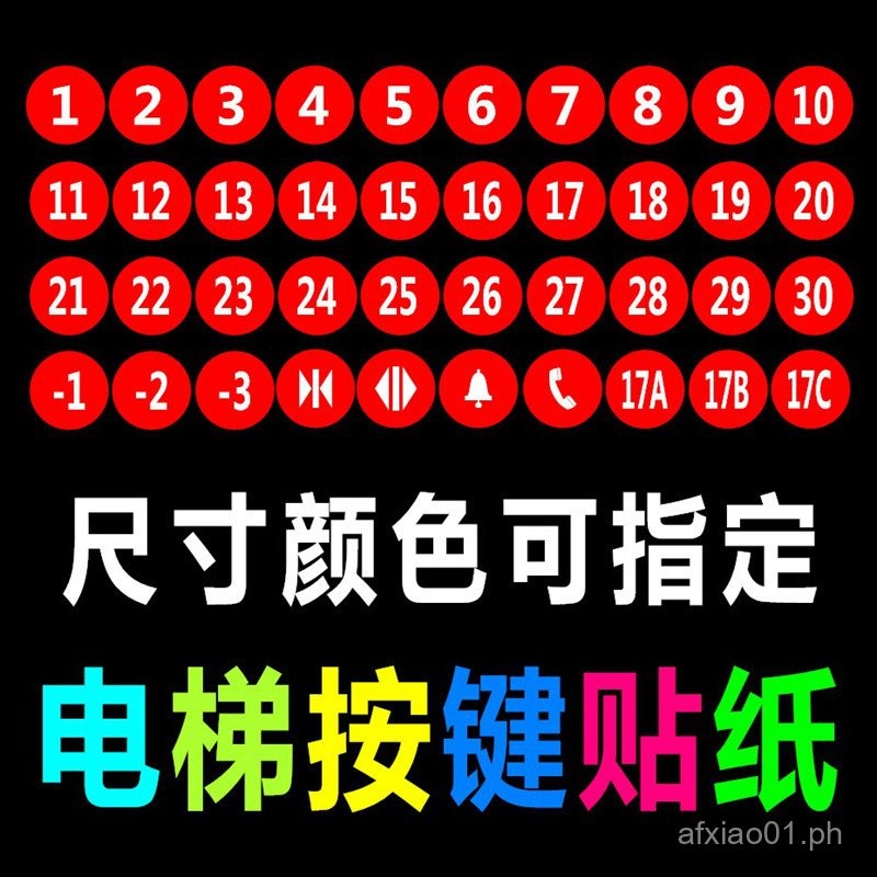Elevator Button Digital Stickers Round Square Custom Digital Button ...