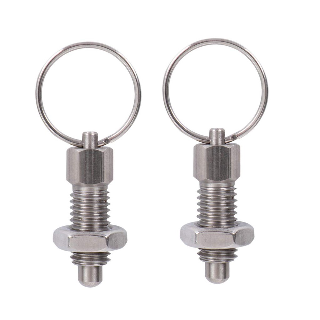 2pcs Steel Non Lock-Out Stubby Hand Retractable Spring Plunger with ...