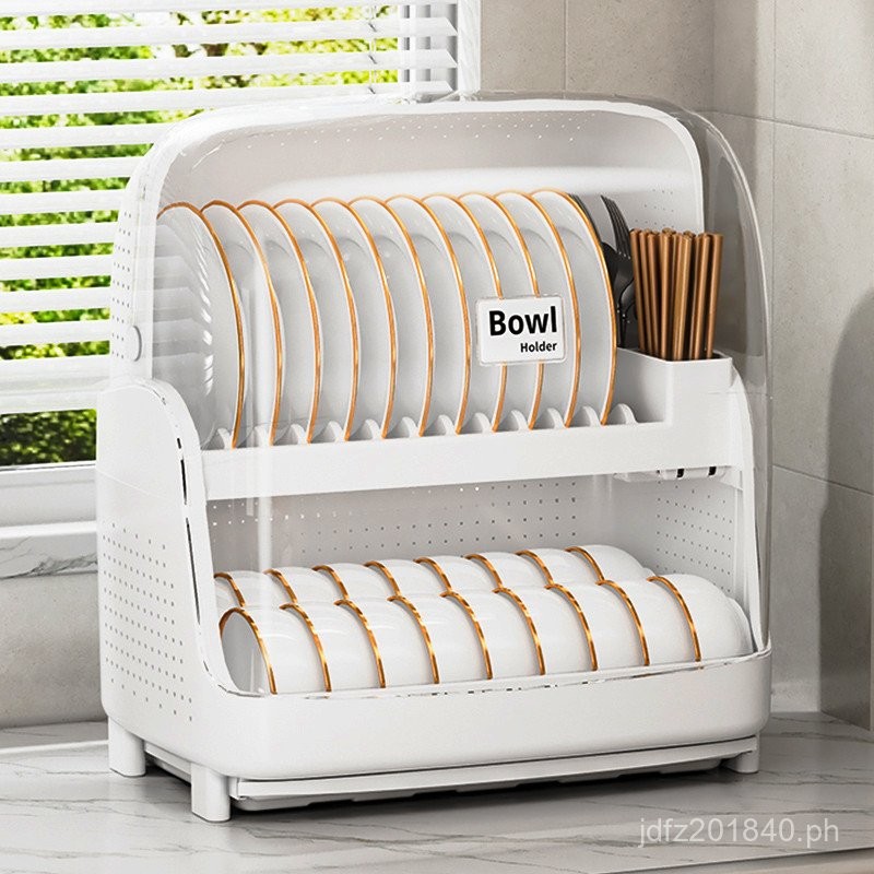 Tableware Storage Box Bowl Cabinet Household Storage Rack Transparent ...