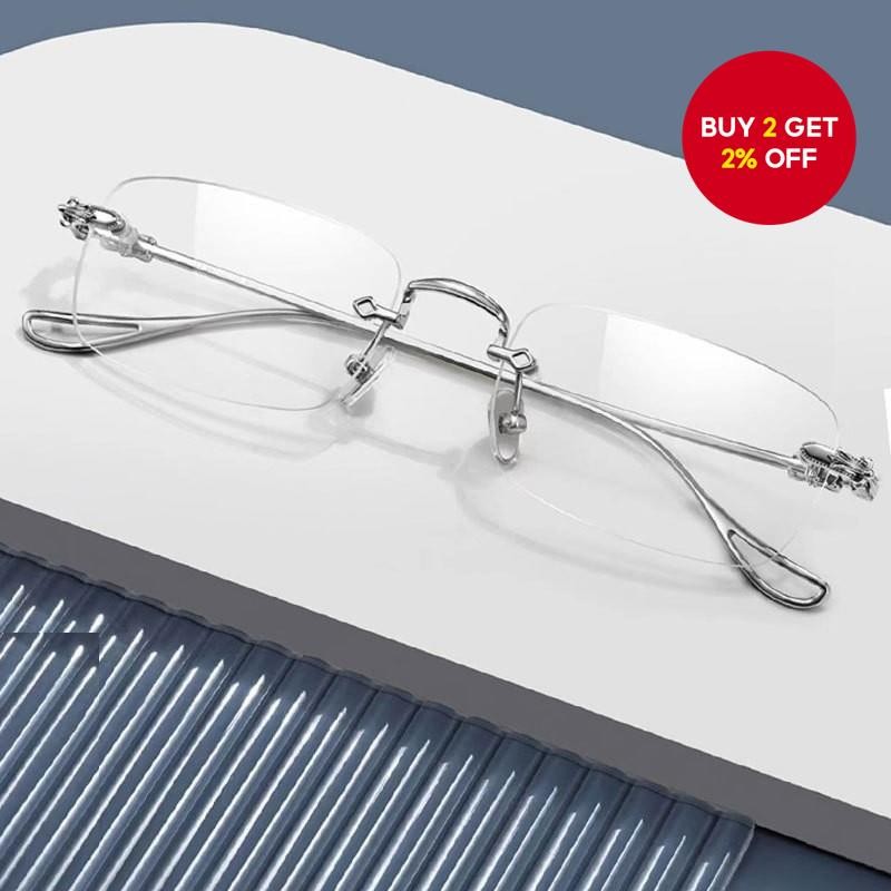 Frameless Diamond-Like Cut Computer Blocking Glasses Lightweight Anti ...