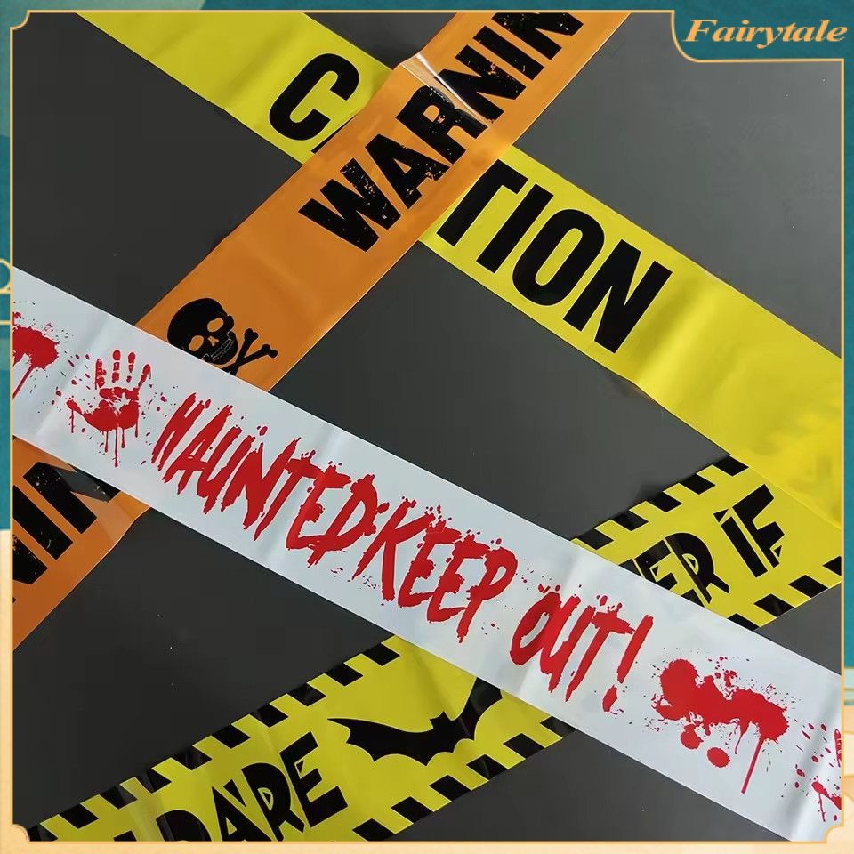 Halloween Isolation Warning Tape Yellow Danger Warning Safety Sign Line ...